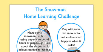 The Snowman - Raymond Briggs Early Years (EYFS), the snowman, snowman,