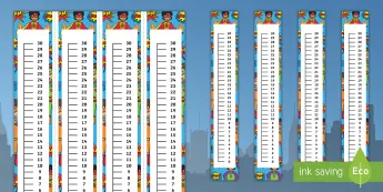 Superhero Number Lines | twinkl.com.au