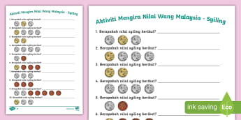 Koleksi BBM Topik Wang Malaysia Matematik Sekolah Rendah Tahap 1