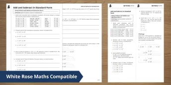 Standard Form Worksheets | twinkl.co.uk