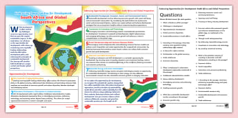 Development issues - Grade 9 - Geography - South Africa