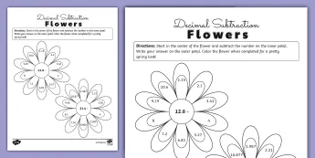 Flower Math Worksheets | twinkl.com