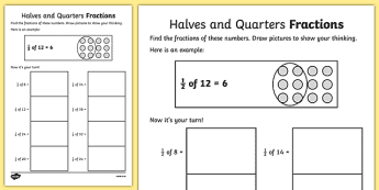 Whole Numbers and Fractions Worksheets | twinkl.com