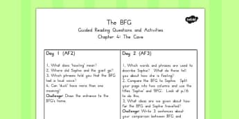 The BFG - Roald Dahl Primary Resources- The BFG Activities