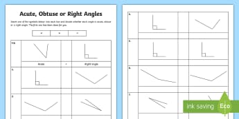 Identifying Angles Worksheet Ks2