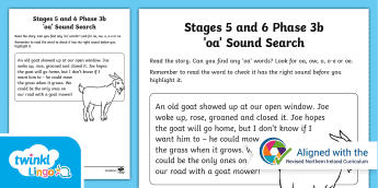 'oa' Sound Phonics Activities | twinkl.co.uk