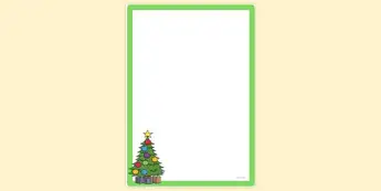 Christmas Tree Page Borders | twinkl.com.au