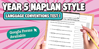 Language Conventions Resources -Year 5 NAPLAN Preparation