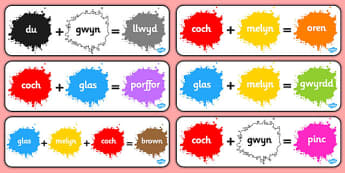 Welsh Colours Primary Resources Wales - Cymru Language Languages