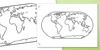 Printable Countries Of the World Colouring Sheets for Kids