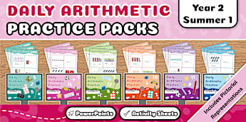 12 Daily Arithmetic Packs for KS1 | Maths Materials - Twinkl