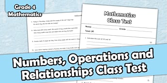Numbers Operations and Relationships Grade 4 - South Africa