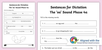 'oa' sound Phase 4a - Stage 5/6 Phonics - Linguistic Phonics - Resources