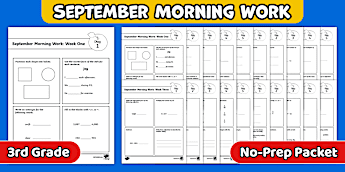 Third Grade Morning Work | twinkl.com