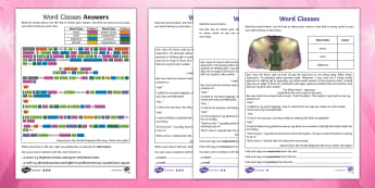 Recognising Word Classes - KS2 Grammar