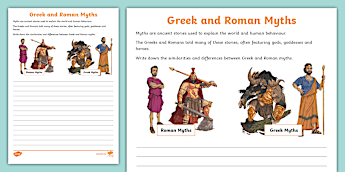 Mythology Worksheet • Twinkl.com.au