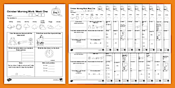 Morning Work Worksheets & Printables | Grade 1 | Twinkl