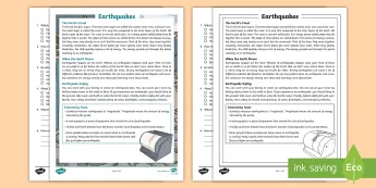 Earthquakes Resources | twinkl.com