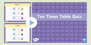 10 Times Table Mathematics • Twinkl.ca