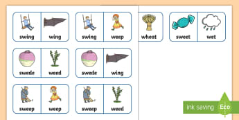 sw - Consonant Blends - Speech Sounds - SALT - Twinkl