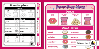 Donut Shop Dramatic Plays | twinkl.com