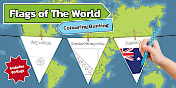 Printable Countries Of the World Colouring Sheets for Kids