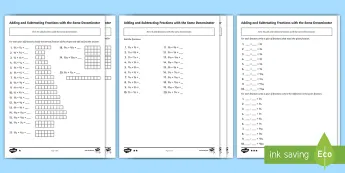 Adding Fractions Lessons | twinkl.co.uk