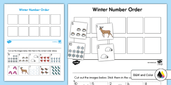 Winter Cut and Paste Worksheets | twinkl.com