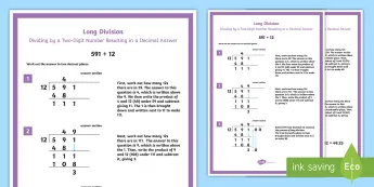 Long Division Methods | twinkl.co.uk