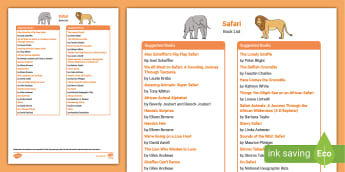 On Safari Early Years (EYFS) - Twinkl