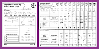 Morning Work Worksheets & Printables | Grade 1 | Twinkl