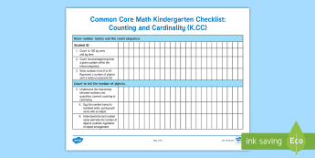 Kindergarten Checklists | twinkl.com