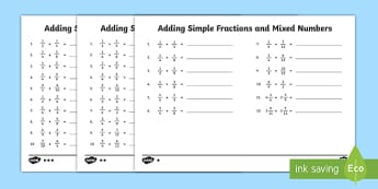 KS2 Adding and Subtracting Fractions - Primary Resources