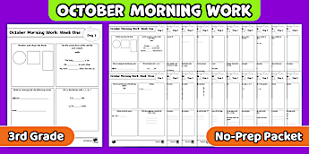 Third Grade Morning Work | twinkl.com