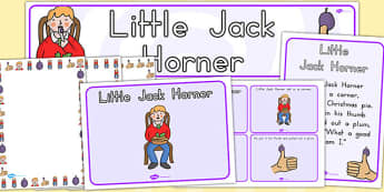 Fun activities based on the rhyme Little Jack Horner.