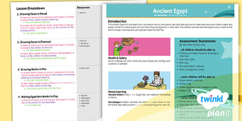 UKS2 Ancient Egyptian Art Lesson Unit - Primary Resources
