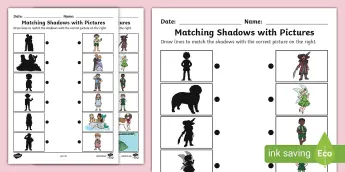 Shadow Matching Worksheets | twinkl.com.au