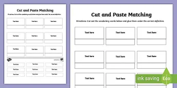 Vocabulary Matching Games | twinkl.com
