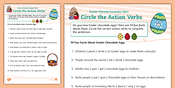 Easter Grammar Worksheets | twinkl.com.au