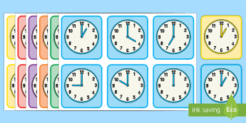 Telling Time Matching Cards | twinkl.com.au