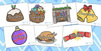 Days of the Week Christmas | twinkl.com.au