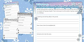 Snowflake Writing Activities | twinkl.co.uk