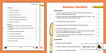 Eighth Grade Checklists | twinkl.com