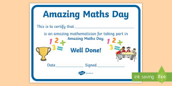 Mathematics Certificate • Twinkl.com.au