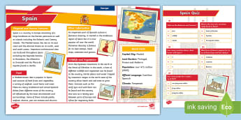 Spain Geography KS2 - Spain Primary Resources - Twinkl