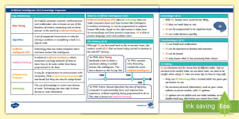 Artificial Intelligence - Computing - KS2 - Twinkl