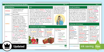 The True Meaning Of Christmas | KS2 Lessons & Resources | RE