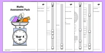 Primary Resources - Year 4 - Maths Assessment Tests - Twinkl