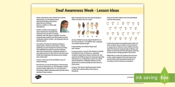 Deaf Awareness Week - Twinkl NewsRoom - Twinkl