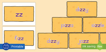 ss, zz | Phonics | English | South Africa | Twinkl - Twinkl